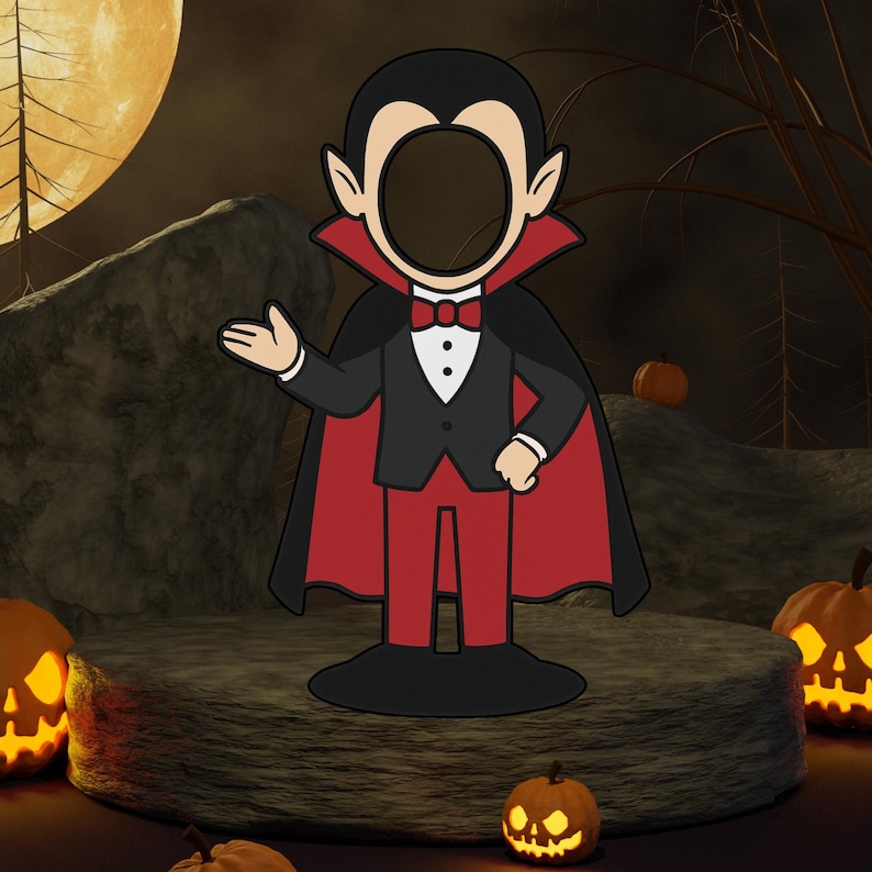Halloween Photo Booth Props: Witch, Frankenstein, Mummy, Vampire ...