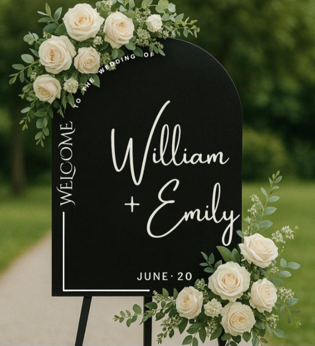 Personalized Arch Wedding Welcome Sign: Modern Custom Decor (digital ...