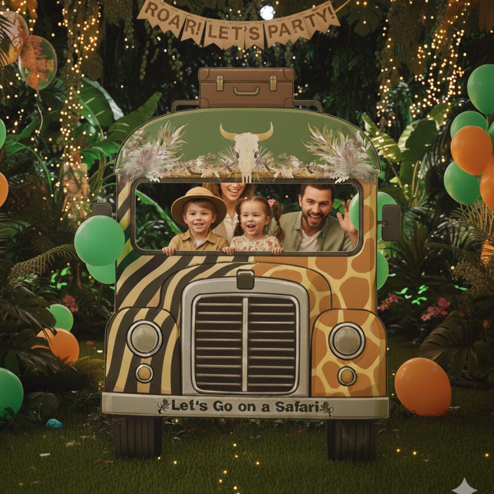 Safari Photo Booth Frame | Jungle Theme, Birthday (digital Download) - Etsy