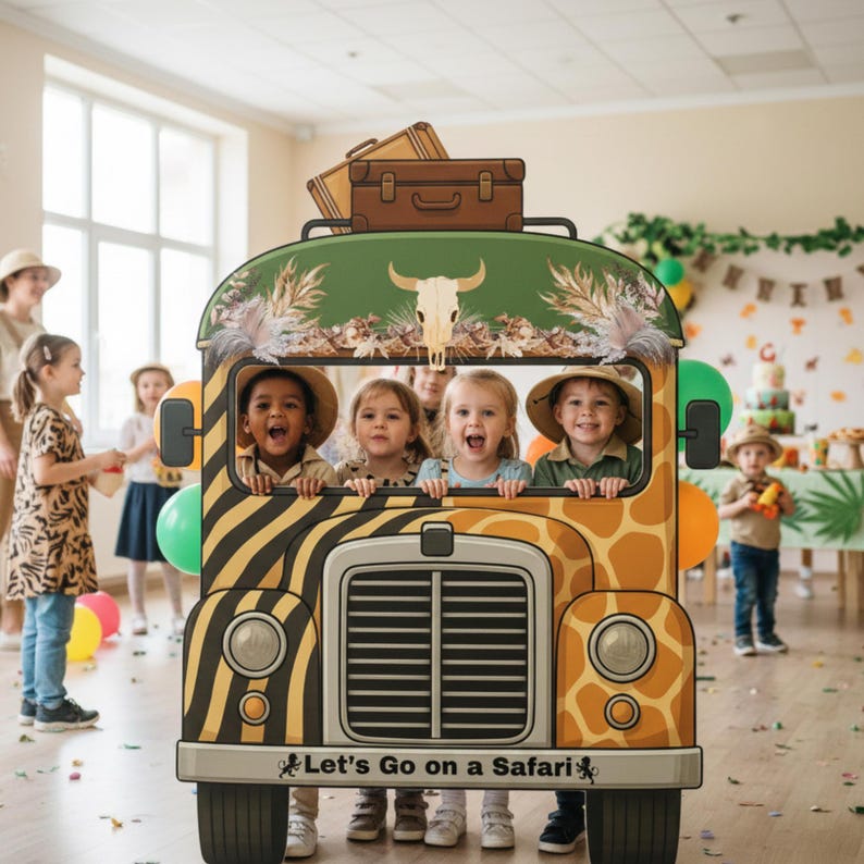 Safari Photo Booth Frame | Jungle Theme, Birthday (digital Download) - Etsy