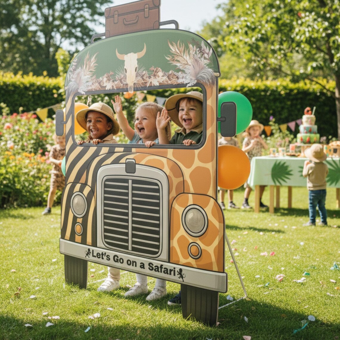 Safari Photo Booth Frame | Jungle Theme, Birthday (digital Download) - Etsy