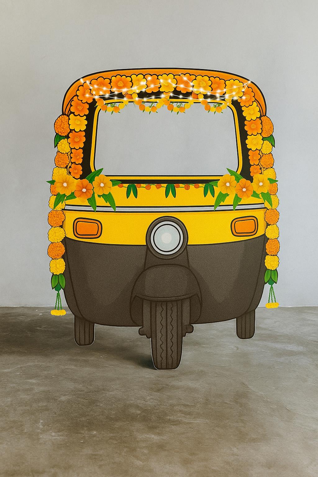 Indian Rickshaw Photo Booth Prop: Desi Wedding Backdrop (digital ...