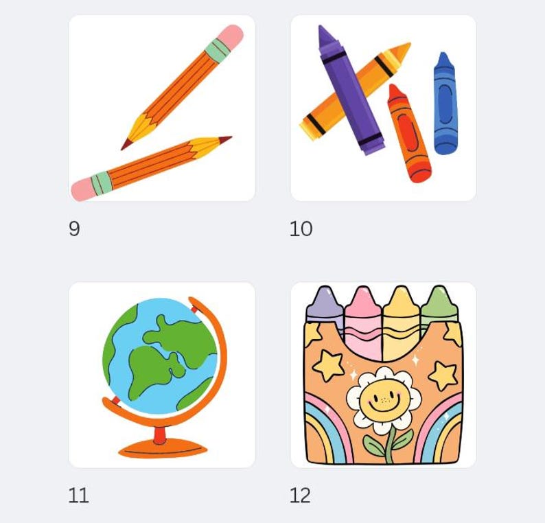 Back to School Clipart: Pastel School Supplies PNG (digital Download ...