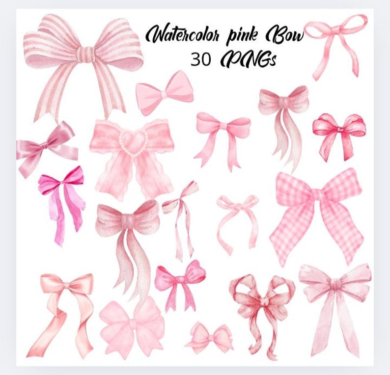 Pink Bow Clipart Cute Pink Bows Png, Coquette Bow Png, Bow Sublimation ...