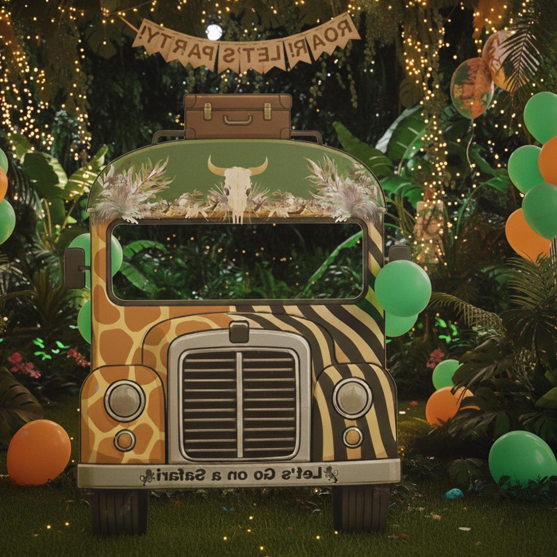 Safari Photo Booth Frame | Jungle Theme, Birthday (digital Download) - Etsy