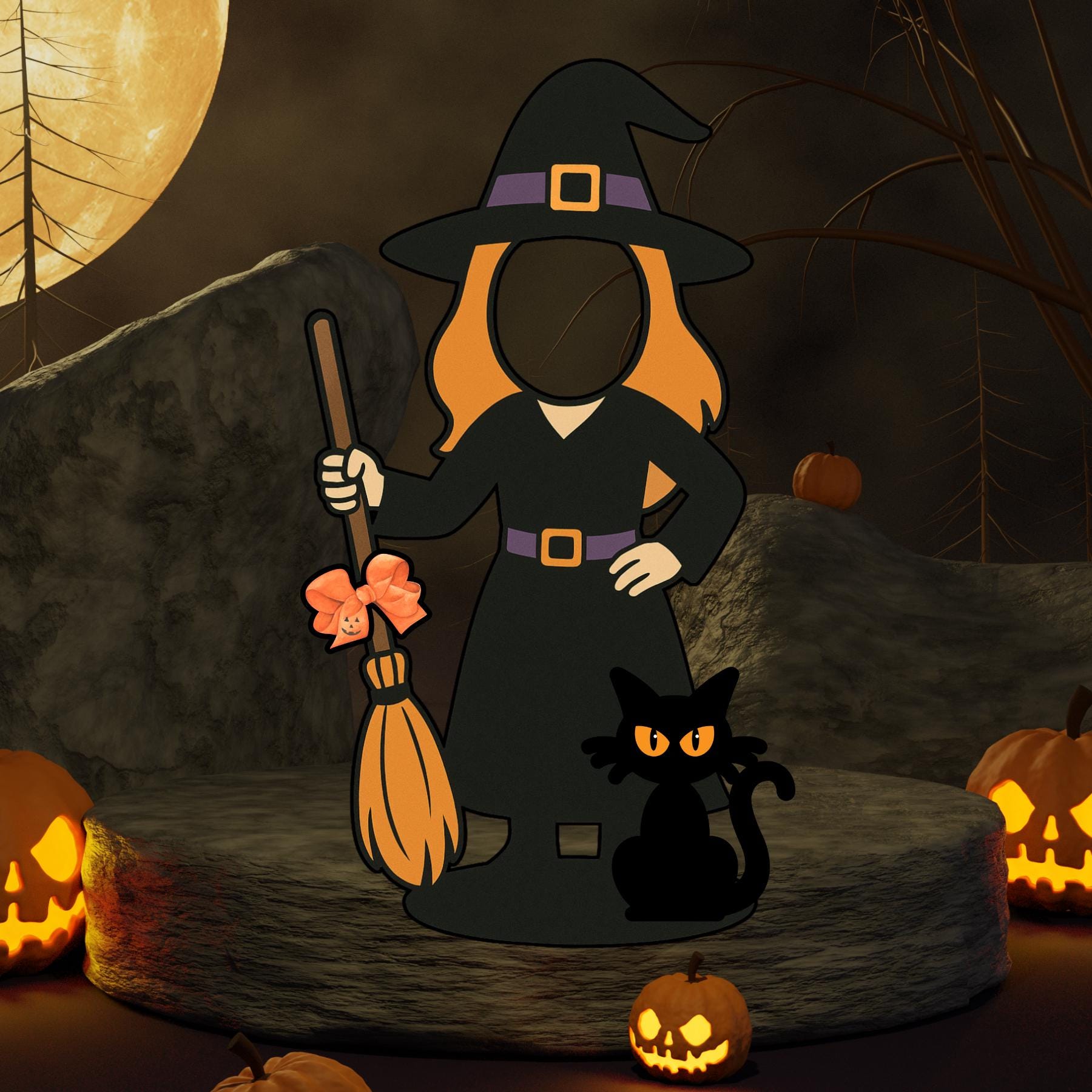 Halloween Photo Booth Props: Witch, Frankenstein, Mummy, Vampire ...