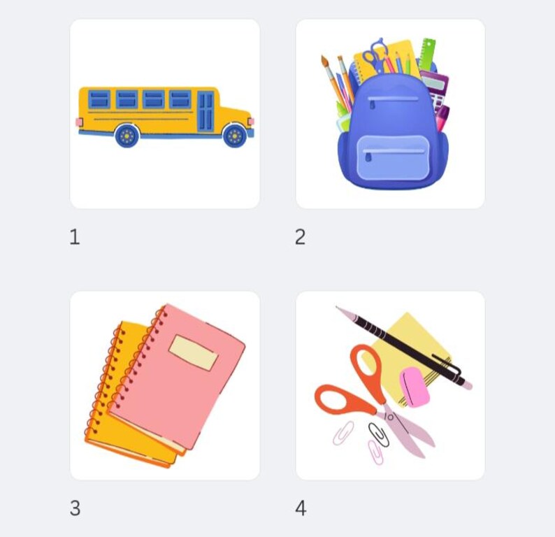 Back to School Clipart: Pastel School Supplies PNG (digital Download ...