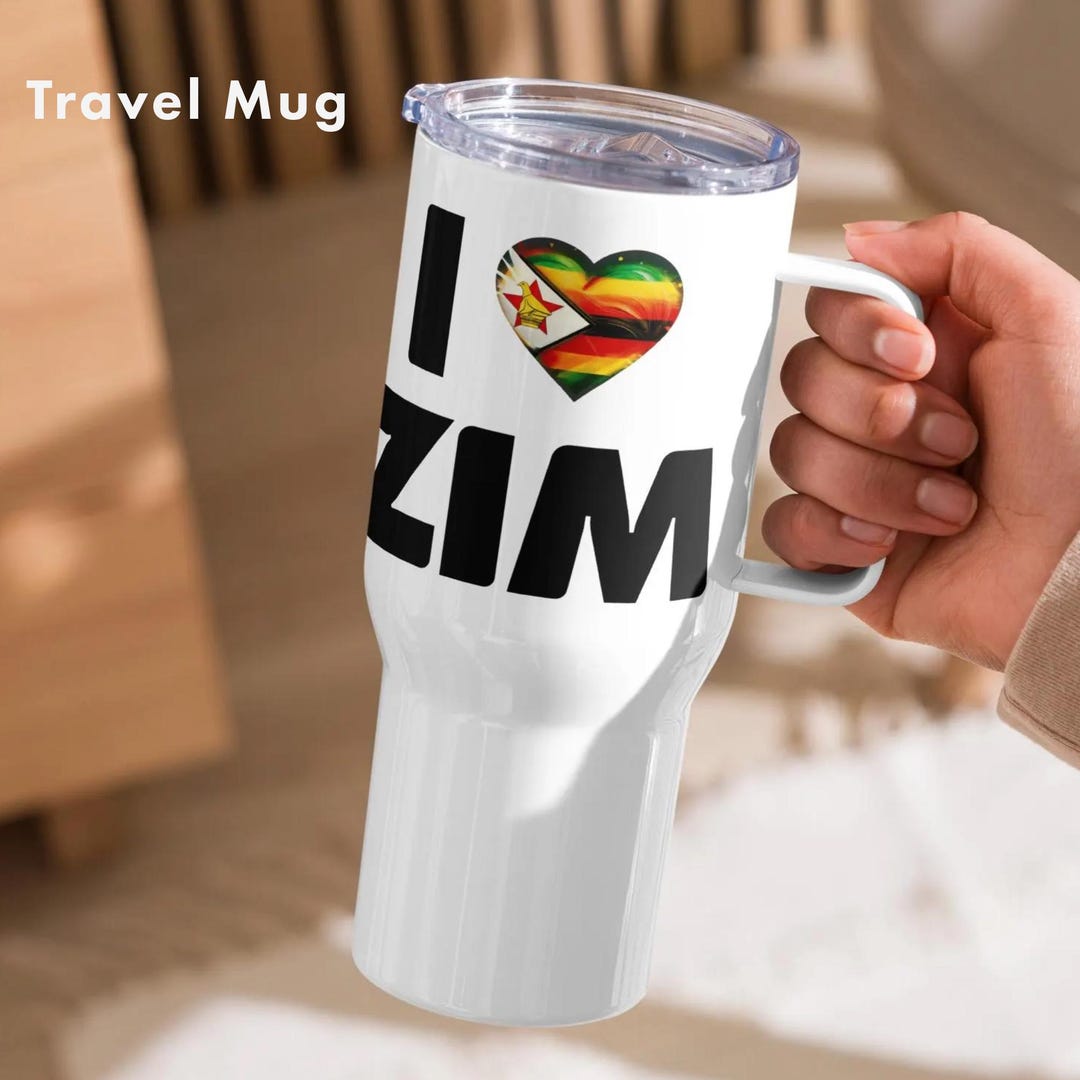 I Love Zim Travel Mug With Handle | Harare Zimbabwe Pride Cup - Etsy