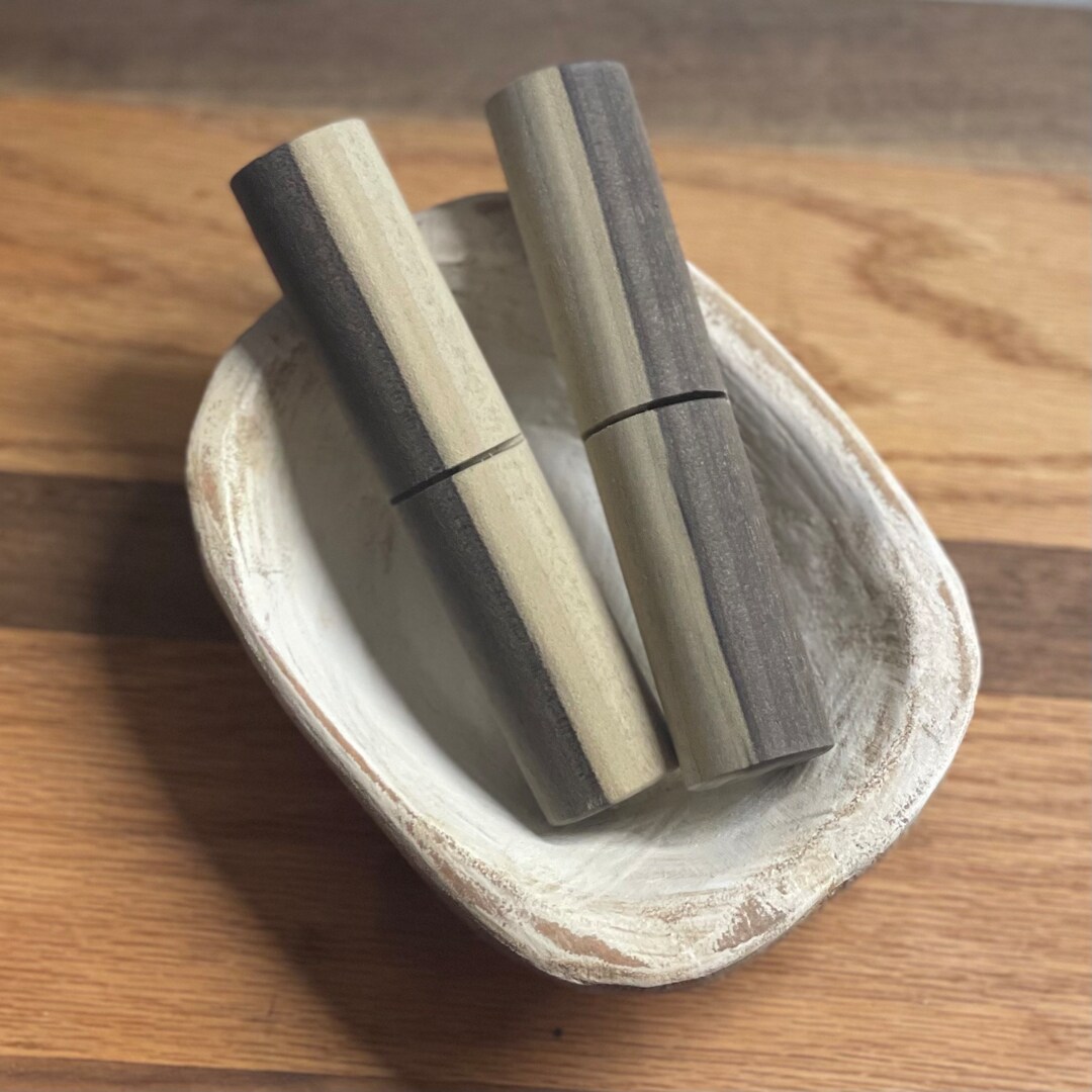 Handmade Two-tone Wood Knot Grippers: 1.5-2mm Cord Wristlet Keychain ...