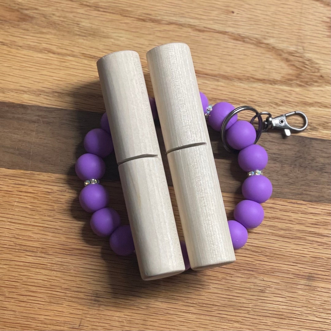 MINI Knot Grippers Wristlet Keychain Making Wood Pair 1.5mm - 2mm Cord ...