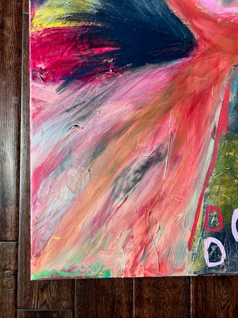 On the Other Side of Sadness Large Colorful Modern Maximalist ...