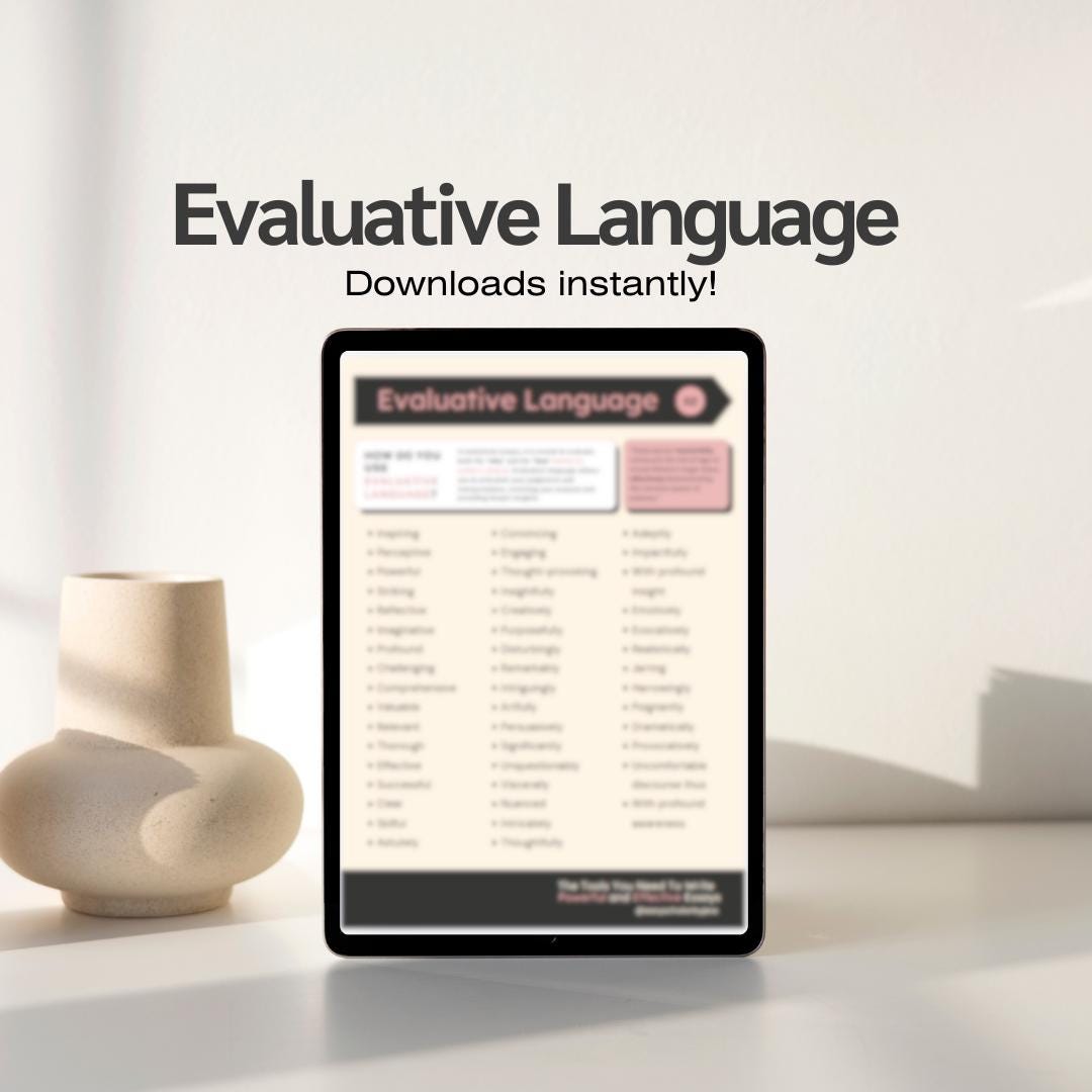 Evaluative Language Poster: Tips for Assessing and Critiquing ...