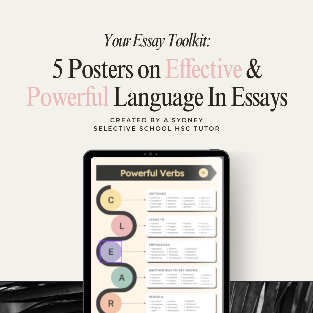 The Essay Toolkit: 5 Posters for Better Writing - Etsy