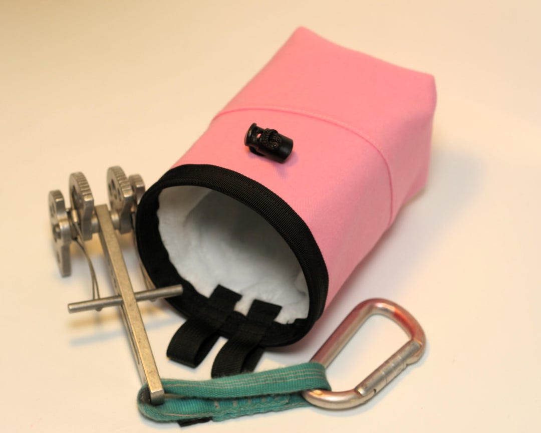 Pink Legends, a Hand Crafted Pink Chalk Bag and Belt. Rock Climbing ...