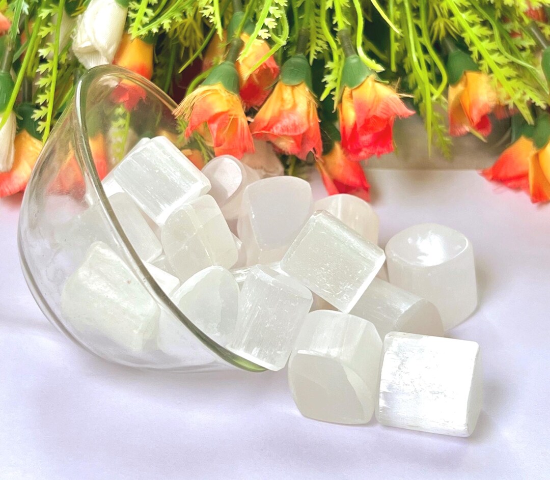 AAAAA Quality Selenite Tumbled Stone: Spiritual Healing Crystals - Etsy