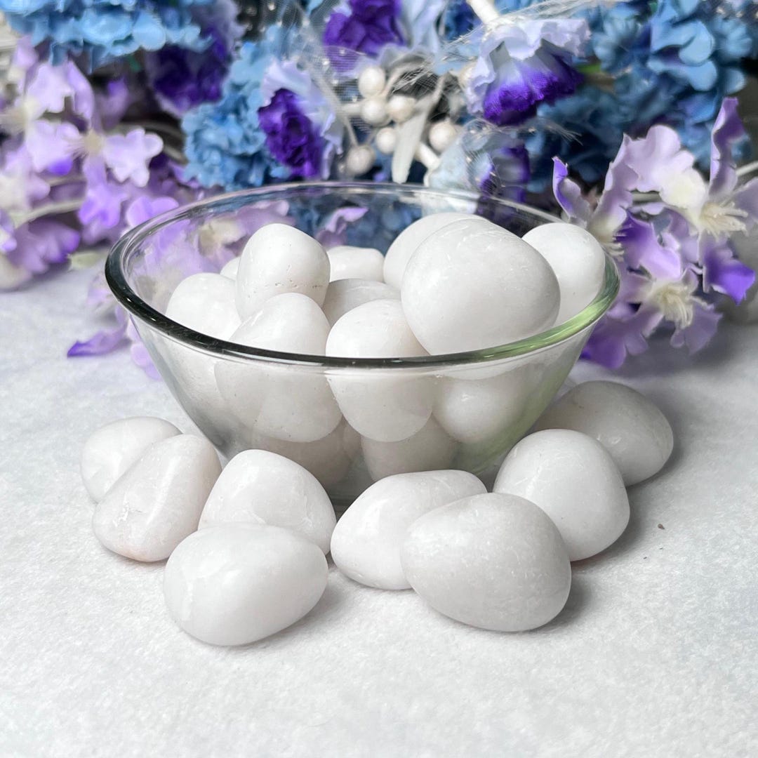 White Tumbled Stone: Spiritual Healing Crystal (20-30mm) - Etsy