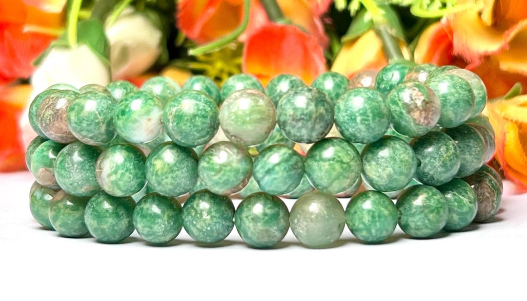 Euchlorite Kmaite Stone 8 MM Stretchable Bracelet - Etsy