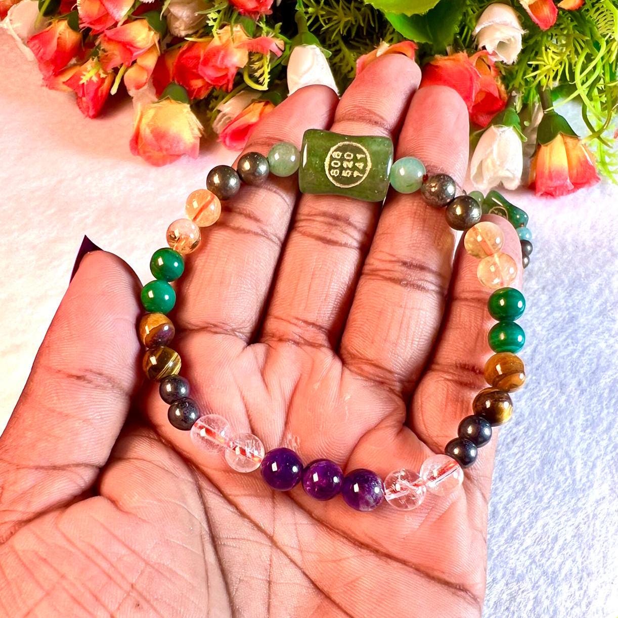 6MM Money Wealth Stone Bracelet Magnetite Amethyst Quartz Tiger's Eye ...