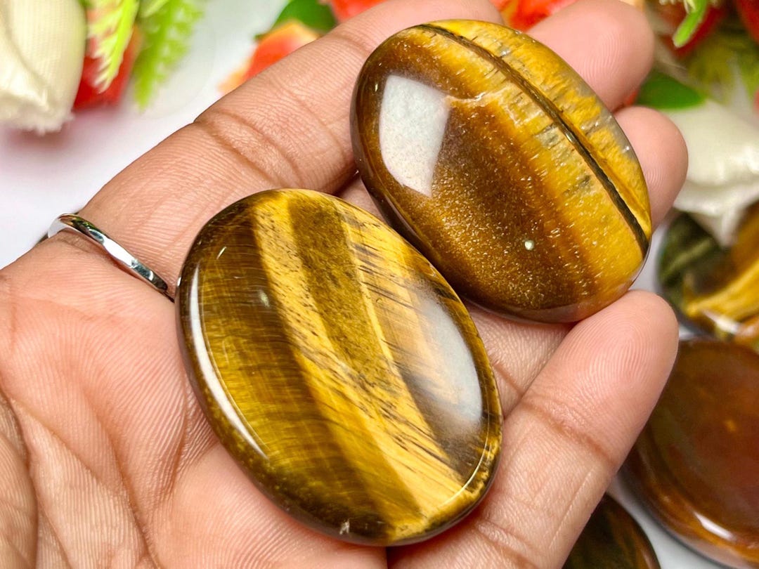 Tiger Eye Worry Stone: Healing Pocket Crystal (4.5x3.5cm) - Etsy