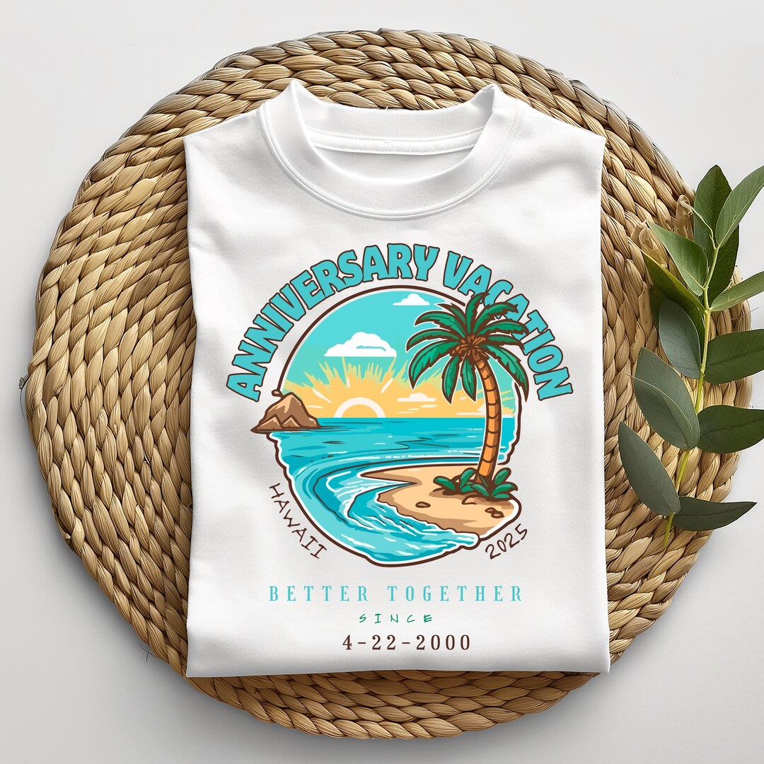 Custom Anniversary Destination Shirt, Anniversary Shirt Beach, Custom ...