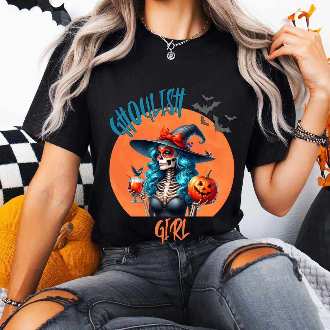 Skeleton Mom Shirt, Ghoulish Girl Shirt, Spooky Ghost Skeletontee ...