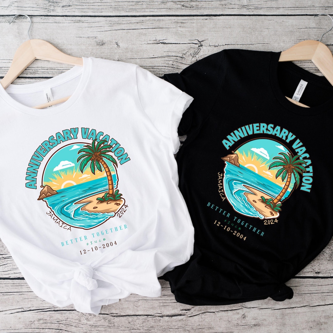 Custom Anniversary Destination Shirt, Anniversary Shirt Beach, Custom ...