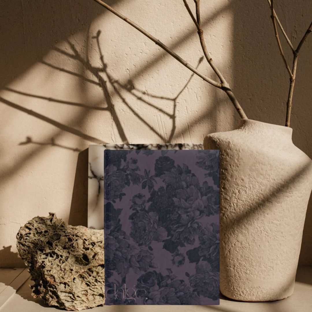 Dark Floral Hard Cover Journal Notebook, Dark Journals, Vintage ...