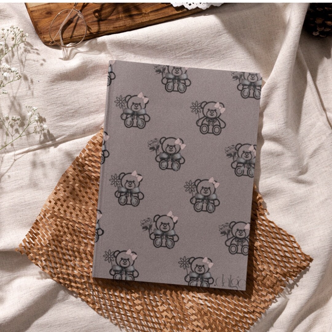 Oh Teddy Hard Cover Journal Notebook, Bow Trend Journals. Blank Journal ...