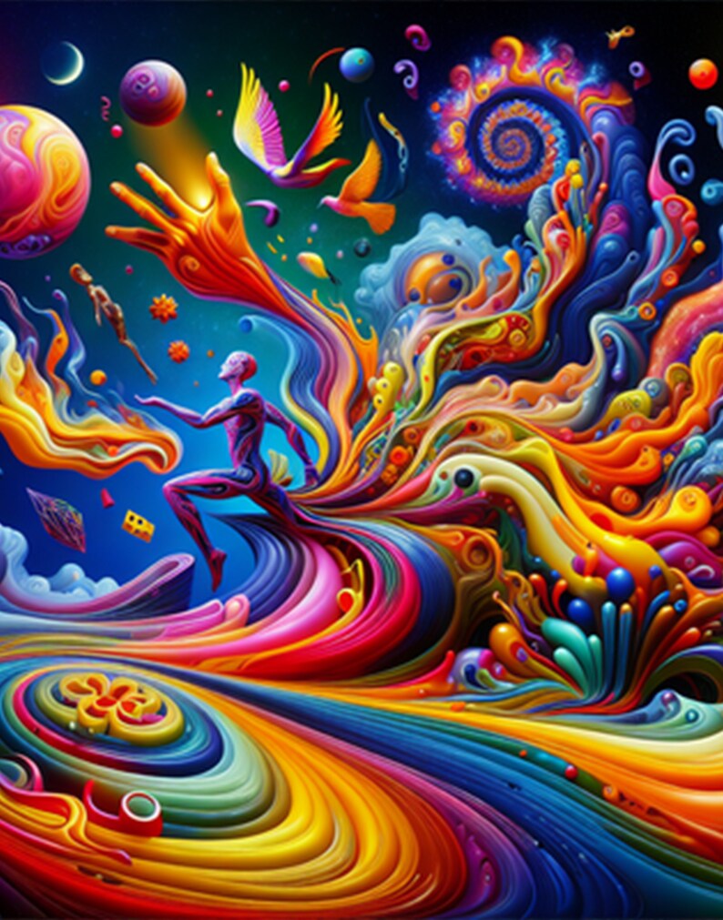 Free Your Mind Aesthetic Room Decor Psychedelic Mindfulness Dreamscape ...