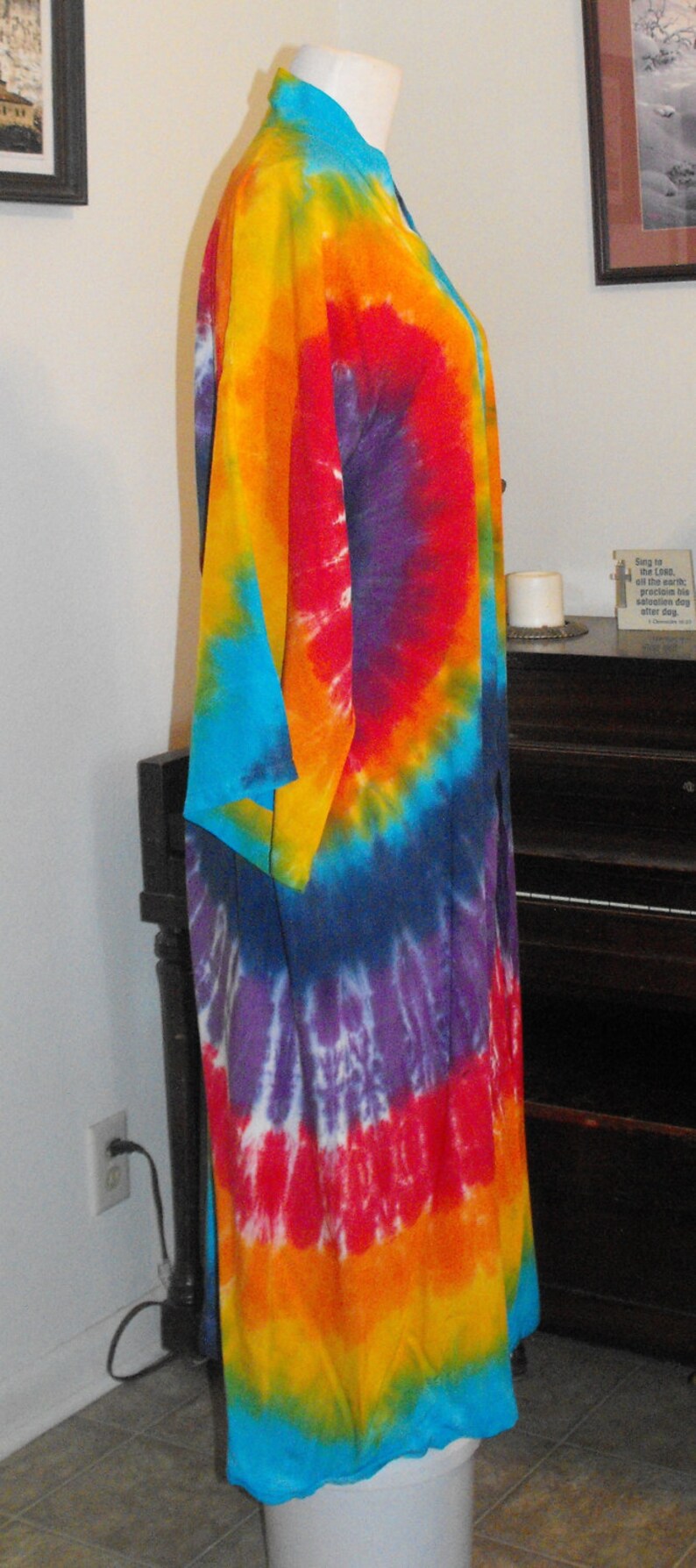 Rainbow Robe Tie Dyed In Classic Rainbow Swirl | Etsy