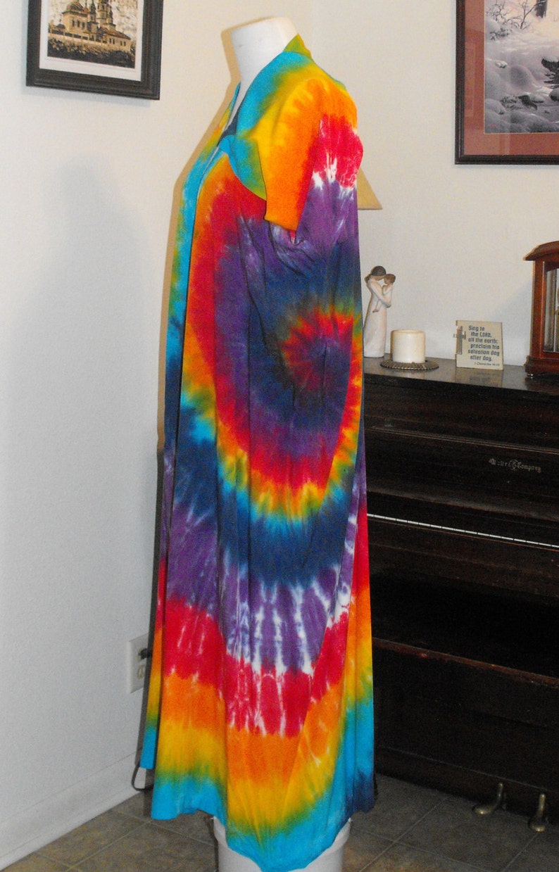 Rainbow Robe Tie Dyed In Classic Rainbow Swirl | Etsy