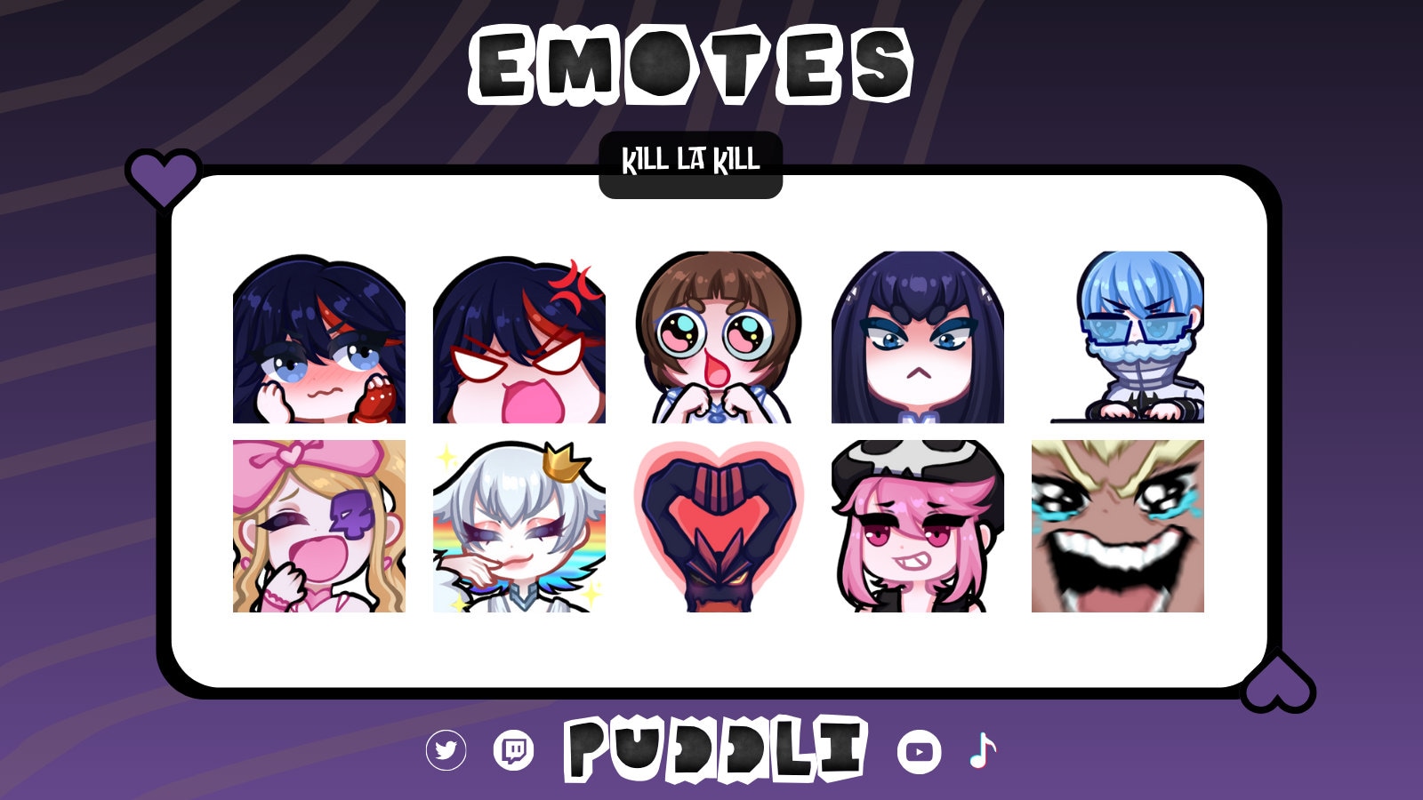 Kill La Kill Digital Emote Bundle for Twitch Discord Youtube Streaming ...