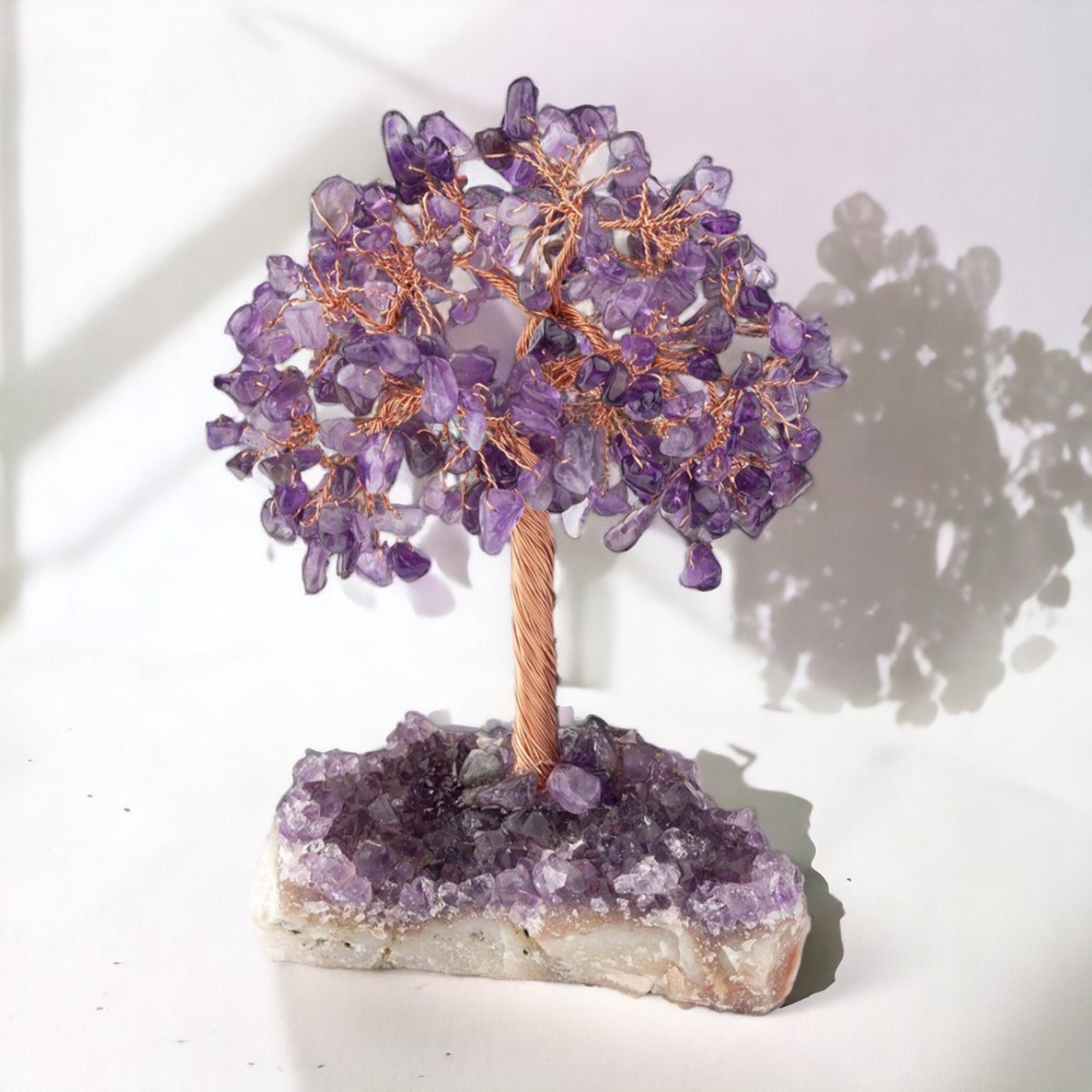 Amethyst Crystal Quartz Tree of Life Amethyst Base Handmade Gemstone ...