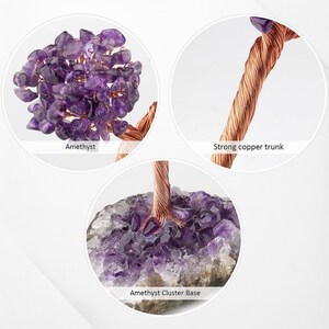 Amethyst Crystal Quartz Tree of Life Amethyst Base Handmade Gemstone ...