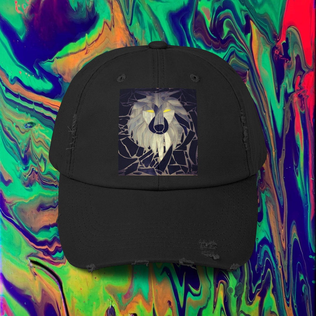 Distressed Wolf Hat - Etsy