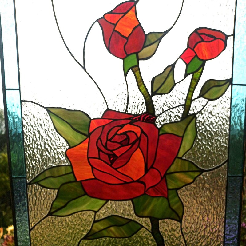 Stained Glass Red - Etsy