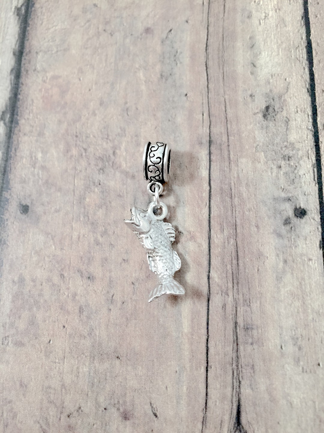 Bass Fish Pendant 1 Piece Silver Bass Fish Charm, Fish Charms, Bass ...