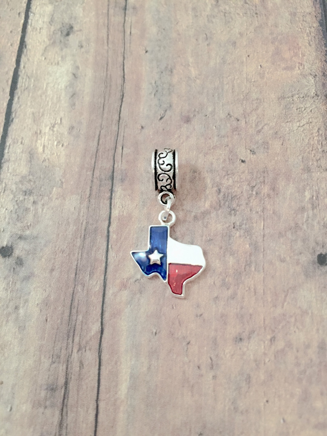Texas Flag Pendant (1 Piece) - Texas Flag Charm, State Charm, Texas ...