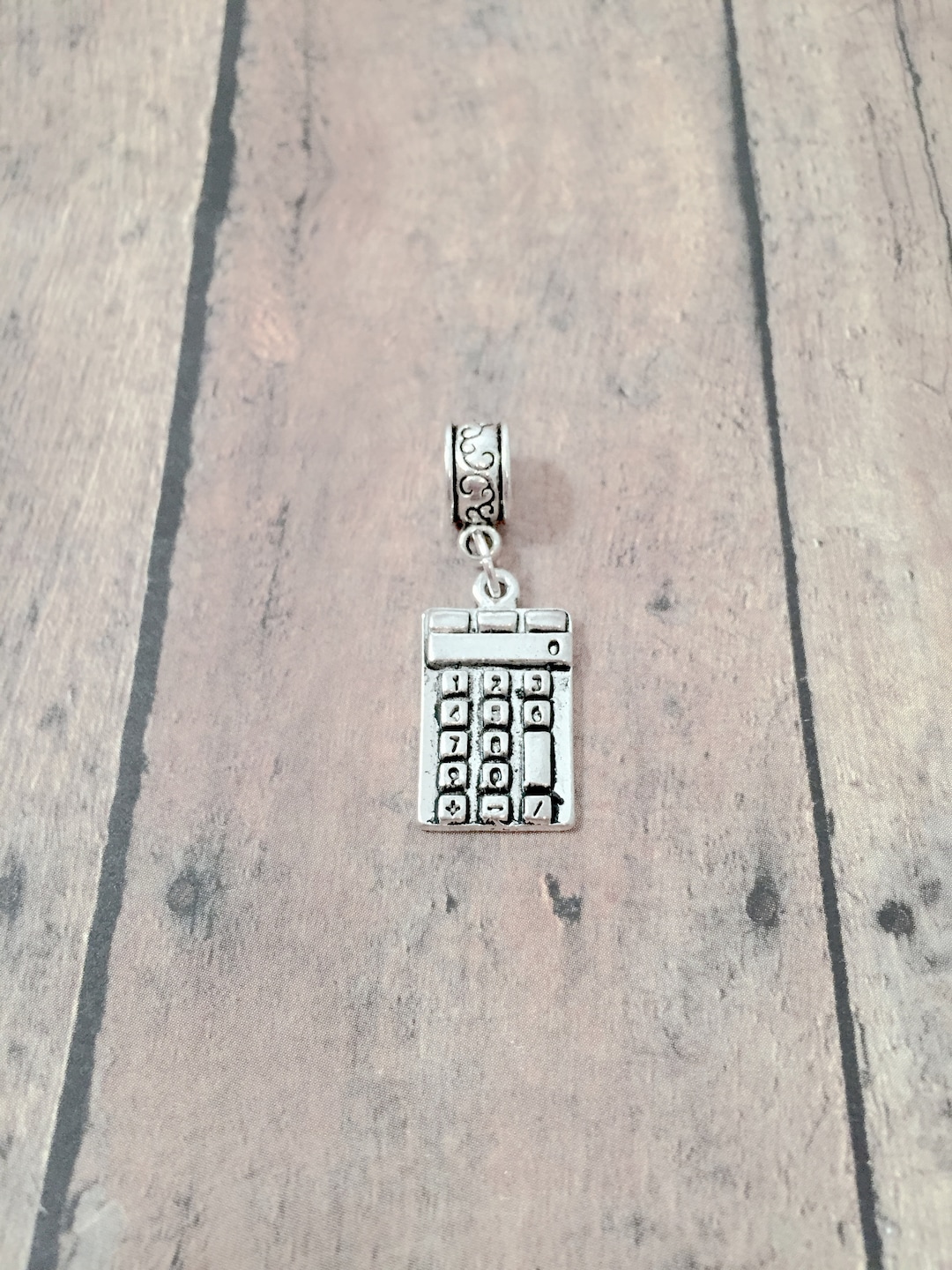 Calculator Pendant (1 Piece) - Silver Calculator Charm, Teacher Charm ...
