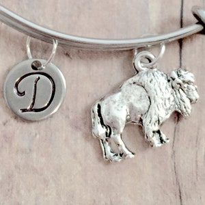 Buffalo Initial Bangle - Buffalo Jewelry, Bison Jewelry, Western ...