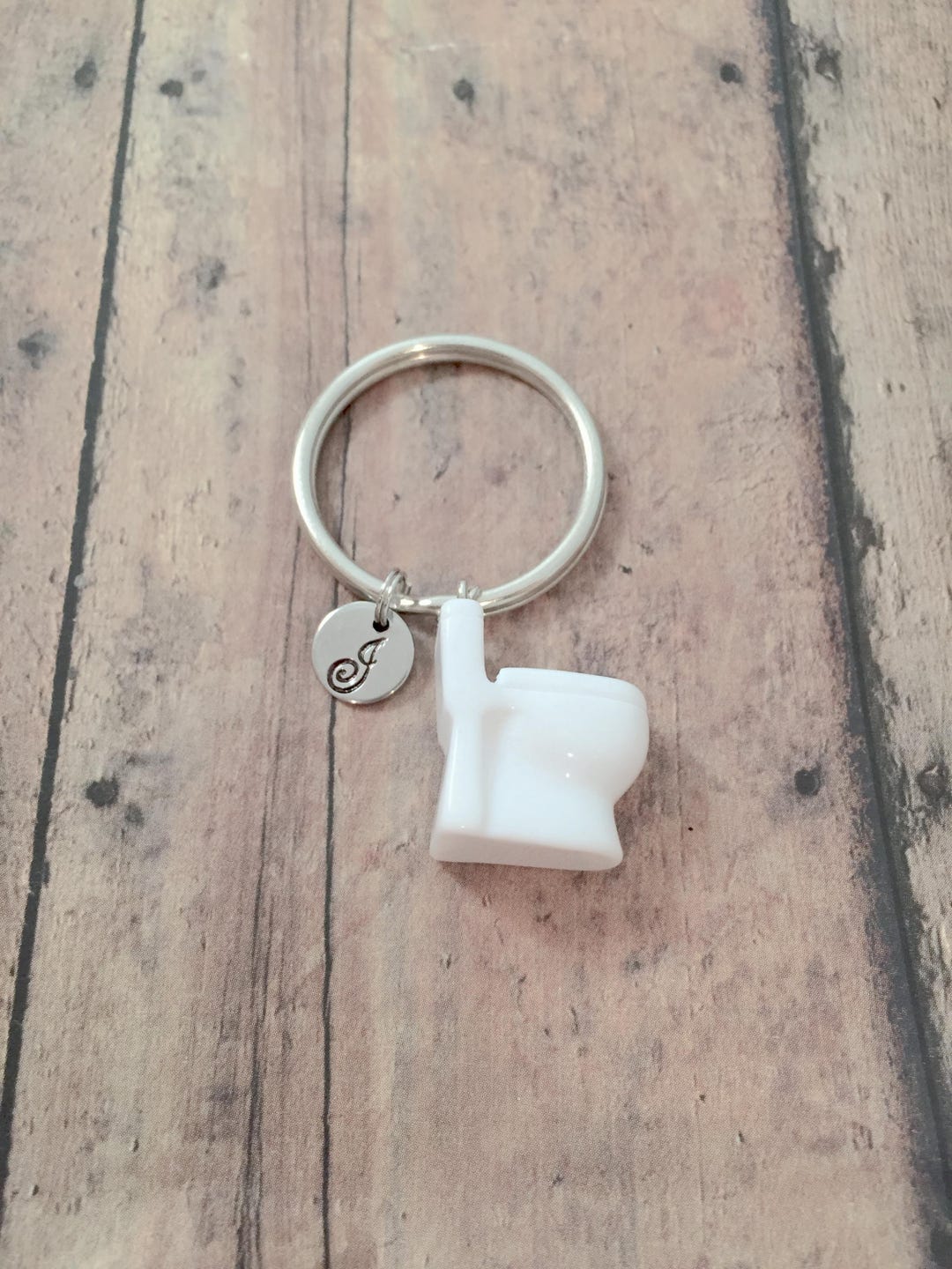 Toilet Key Ring: Plumber Keychain, Bathroom Keyring - Etsy