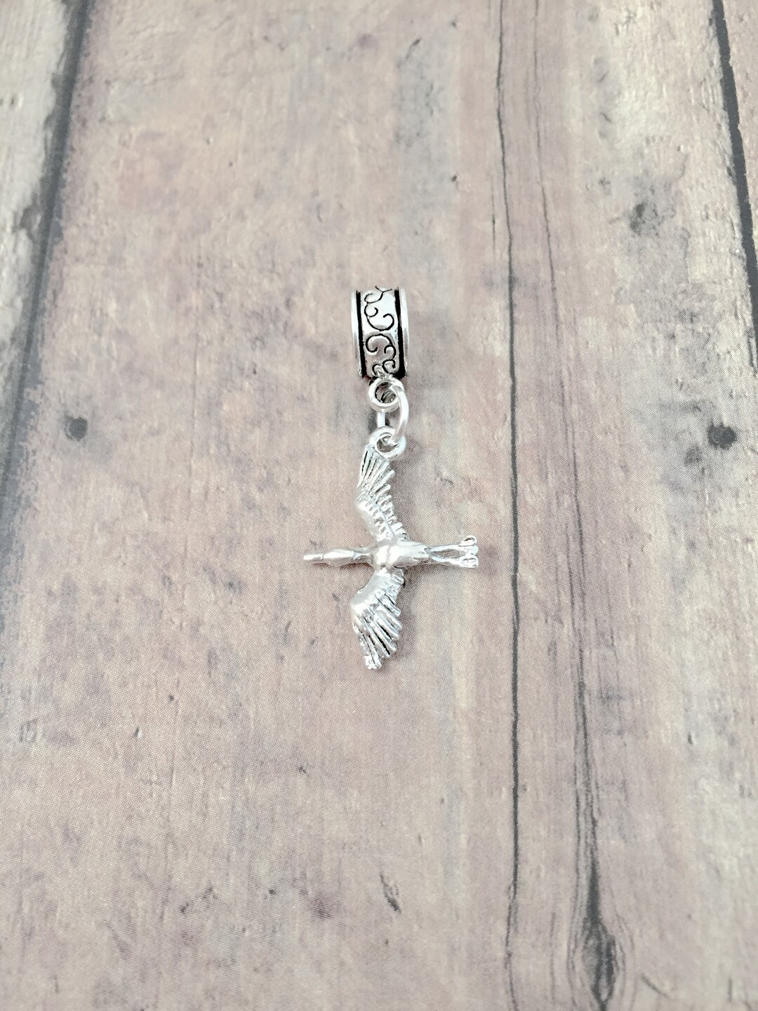 Crane Pendant (1 Piece) - Silver Crane Charm, Bird Charm, Heron Pendant ...