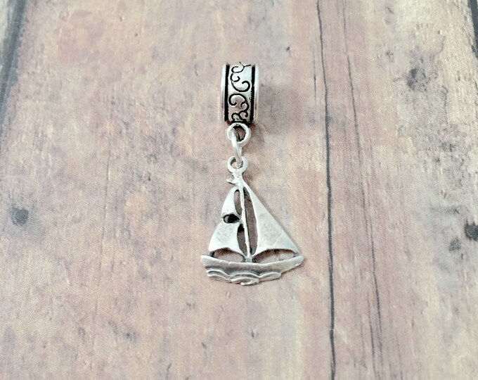 Sail Boat Charms, 30pcs Silver Boat Pendant, Nautical Charms, Sailing ...
