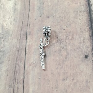 Flute Pendant (sterling Silver) - Silver Flute Charm, Music Charm, Band ...