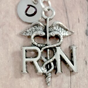 Registered Nurse Initial Necklace - RN Jewelry, Nurse Jewelry, Medical ...