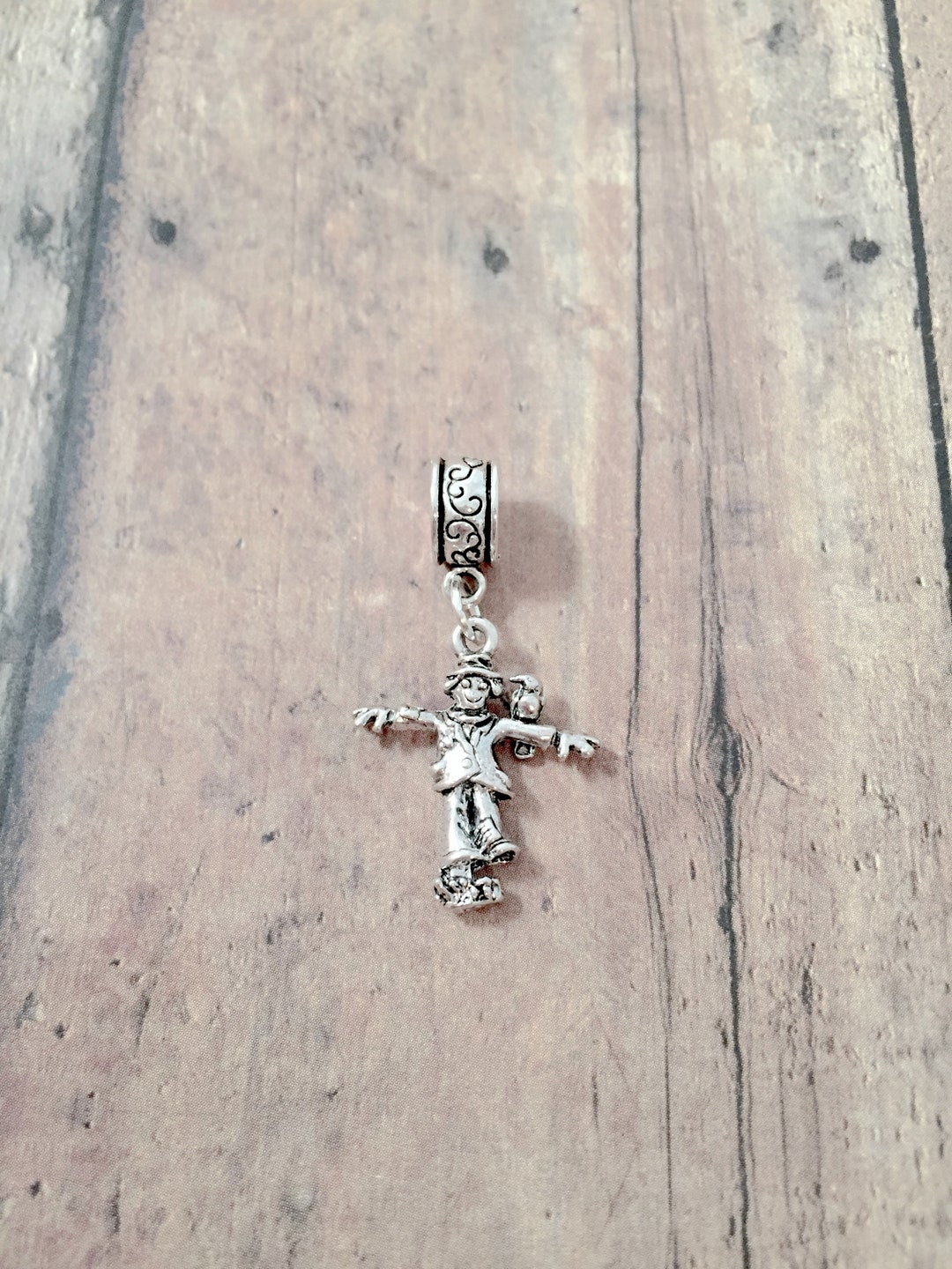 Scarecrow Pendant 1 Piece Silver Scarecrow Charm, Halloween Charms ...