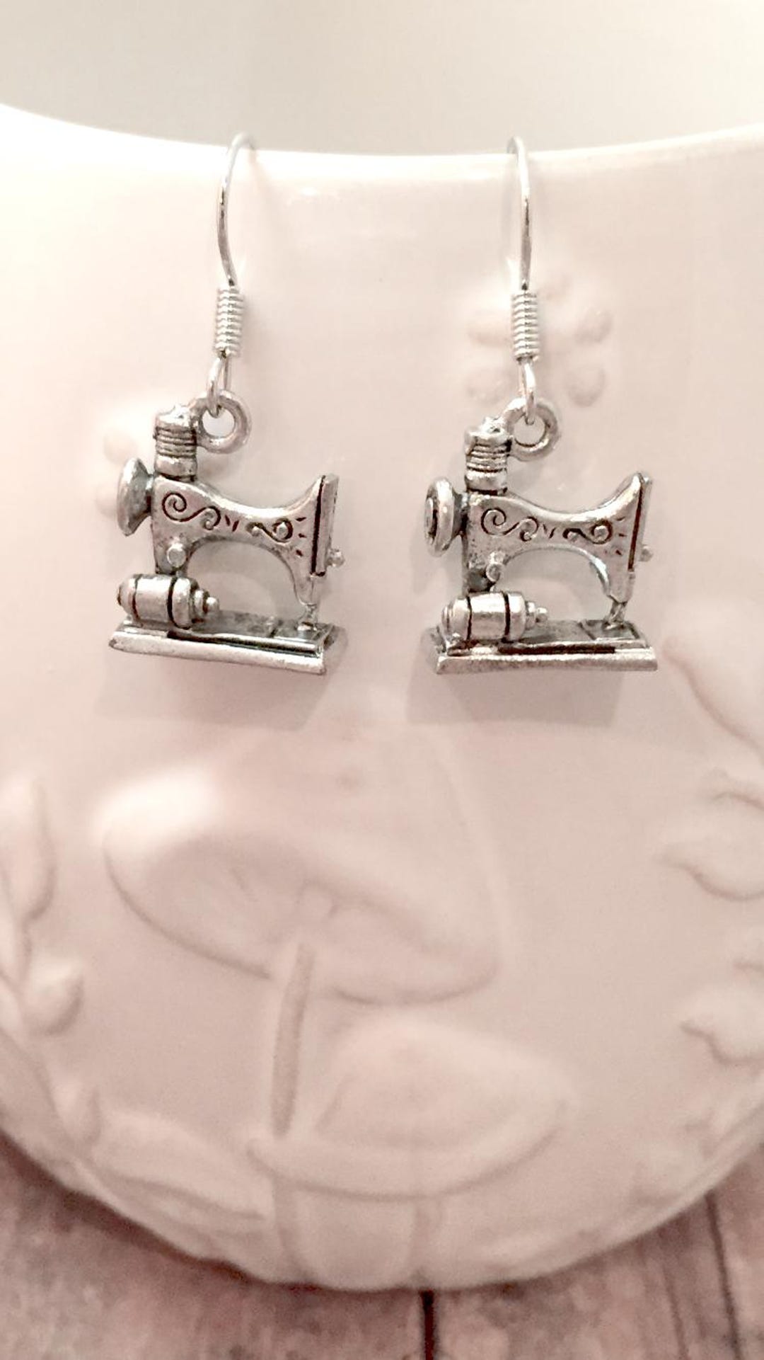 Sewing Machine Earrings - Sewing Machine Jewelry, Seamstress Earrings ...