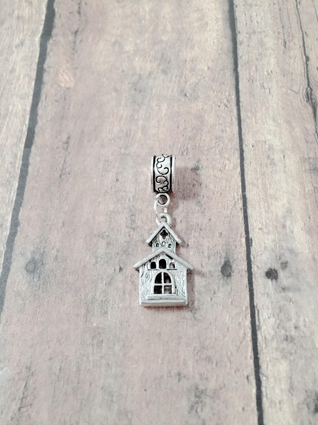 Church Pendant 1 Piece Silver Church Charm, Religious Charm, Christian ...