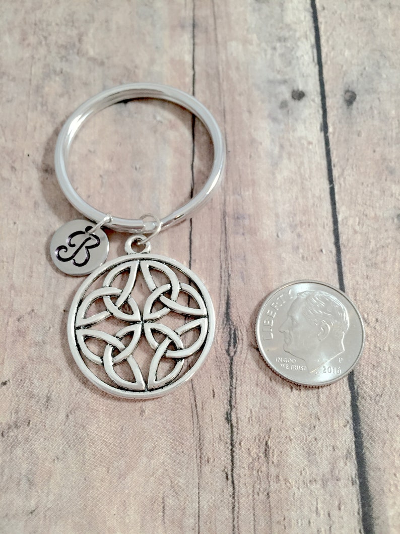 Celtic knot initial key ring Celtic knot keychain Celtic | Etsy