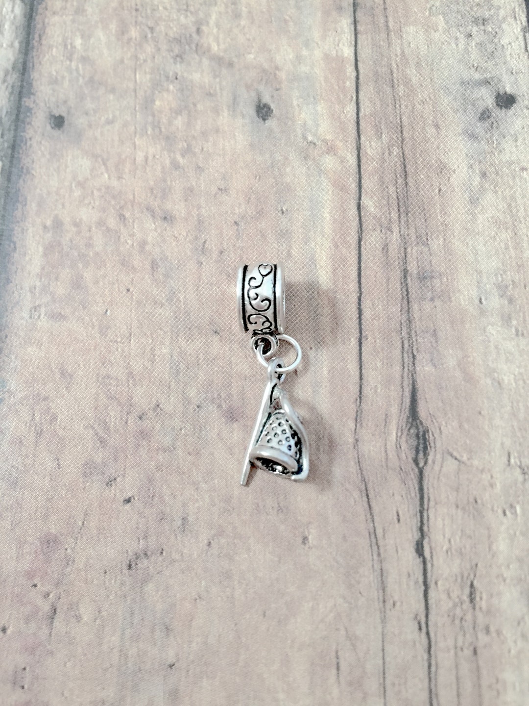 Thimble Pendant 1 Piece Silver Thimble Charm Sewing - Etsy